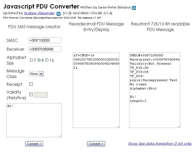 [SOLVED] - GSM sms send in PDU mode | Forum for Electronics