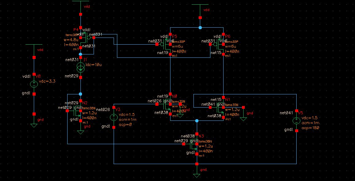 Cadence TSMC 0.35um, Differential amp design issue with MOS in Triode Cadence TSMC 0.35um, Differential amp design issue with MOS in Triode