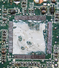 Naprawa uszkodzonego laminatu pod układem it8511te w Asus z96s po zalaniu