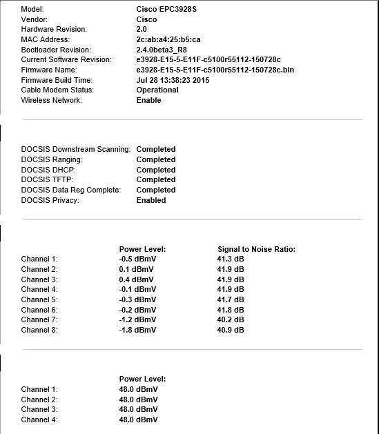 EPC3928S Vectra - Modem resetuje się po uruchomieniu laptopa Acer E1-570