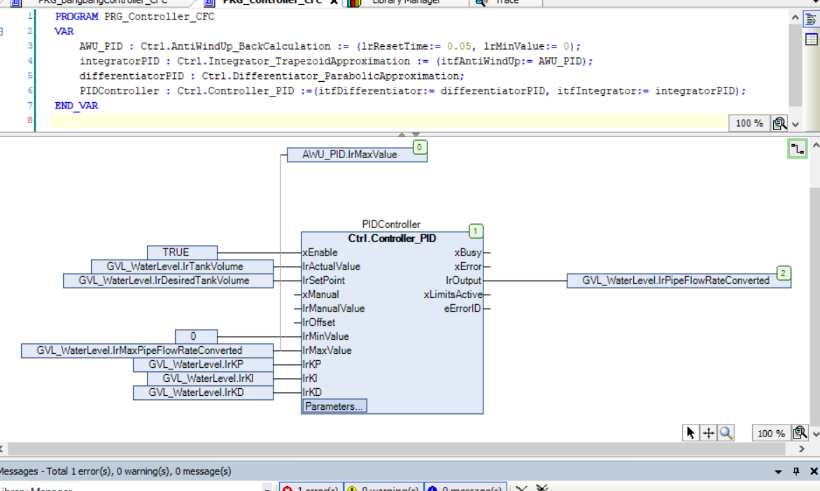 Codesys Control Loop System - błąd przy wstawianiu bloku PID