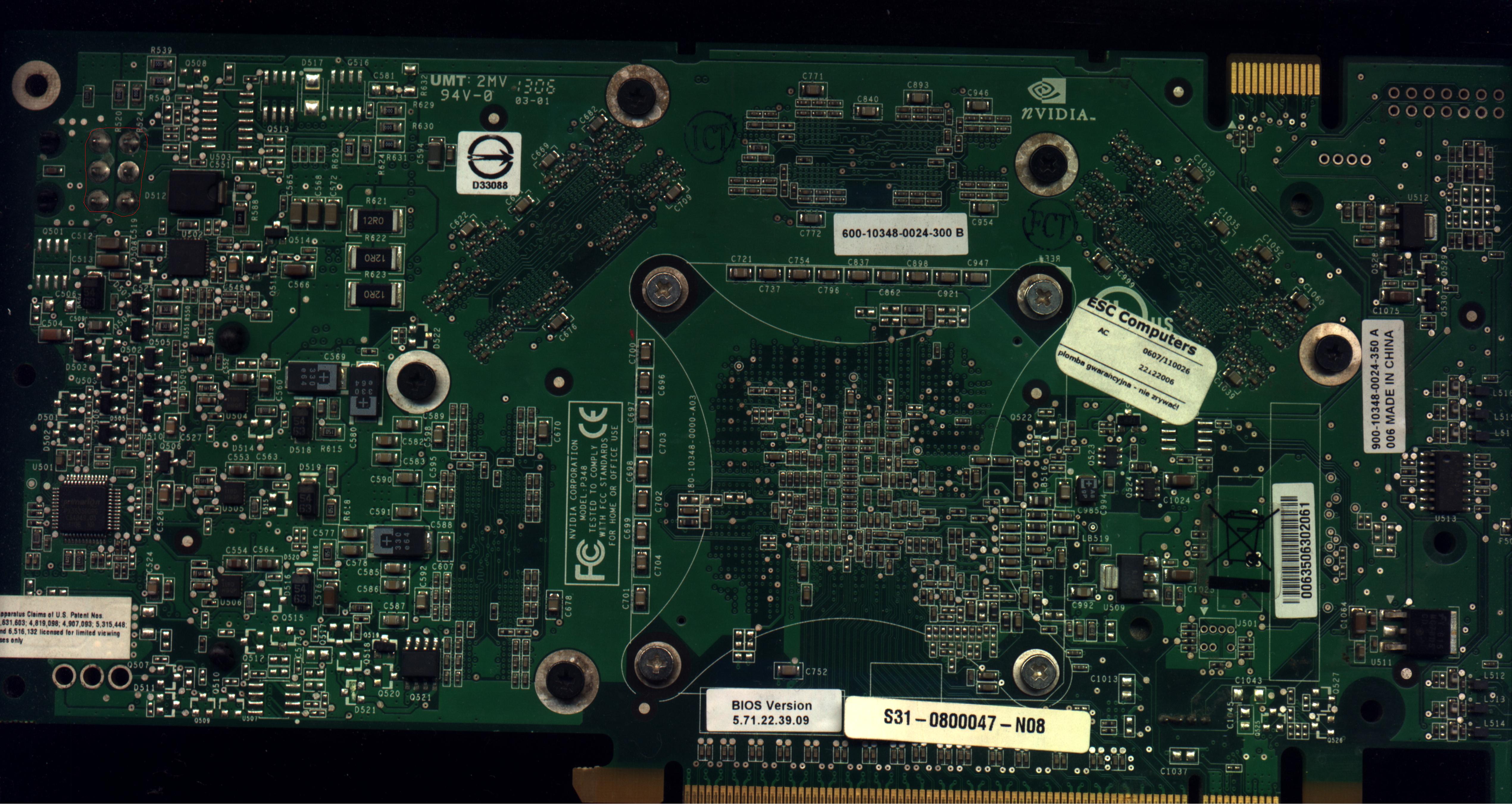 MSI Geforce 7900 GTO - Uszkodzona sekcja zasilania?