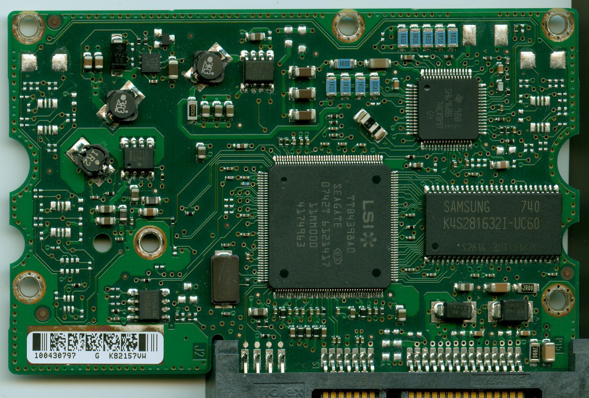 Segate ST3500830AS 500GB spalony element na eletronice