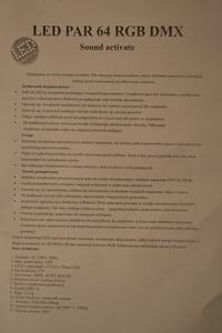 LED Par 64 - Jak włączyć tryb automatyczny przez DMX?