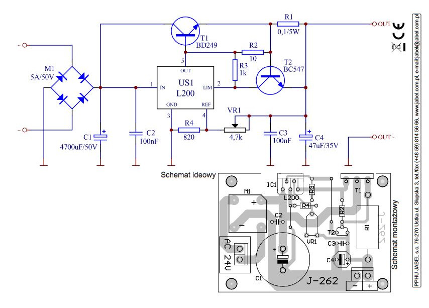 Zasilacz stabilizowany J262 - Jak dołożyć tranzystor??