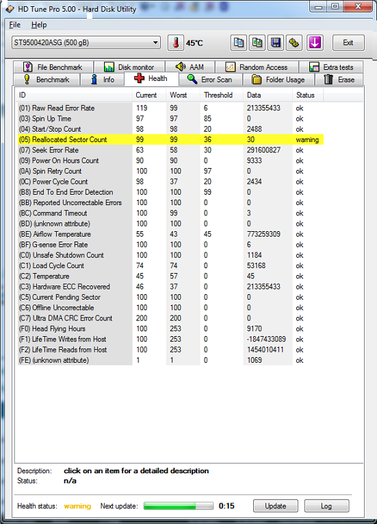 Dysk ST9500420ASG - Reallocated Sector, jak poprawić sprawność?
