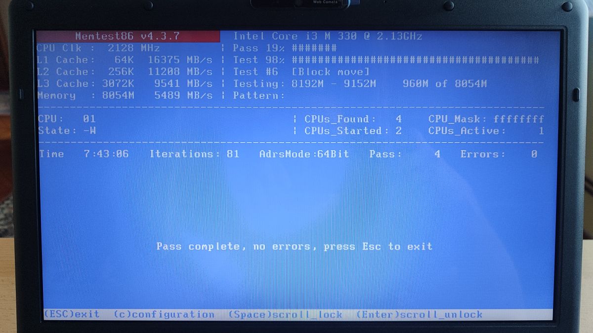 Brak elementu na kości RAM DDR3 2x4GB 1333MHz w Toshiba L500-1Q9 ...