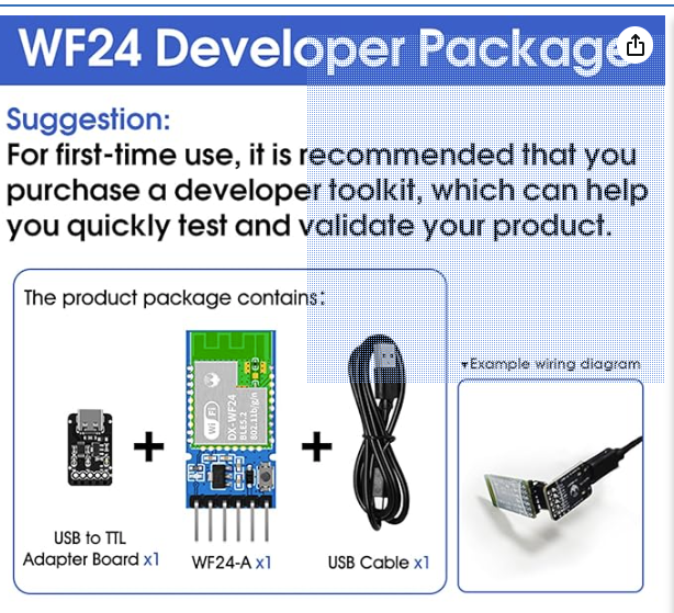 DX-Smart BK7238 DX-WF24A Module with DX-PJ16-V1.1 CH340 USB-TTL from ...