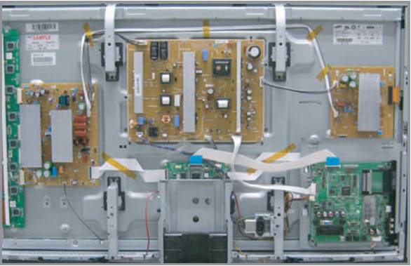Samsung PS42B430P2W F65A - co zrobić przed i po wymianie Y-DRIVE?