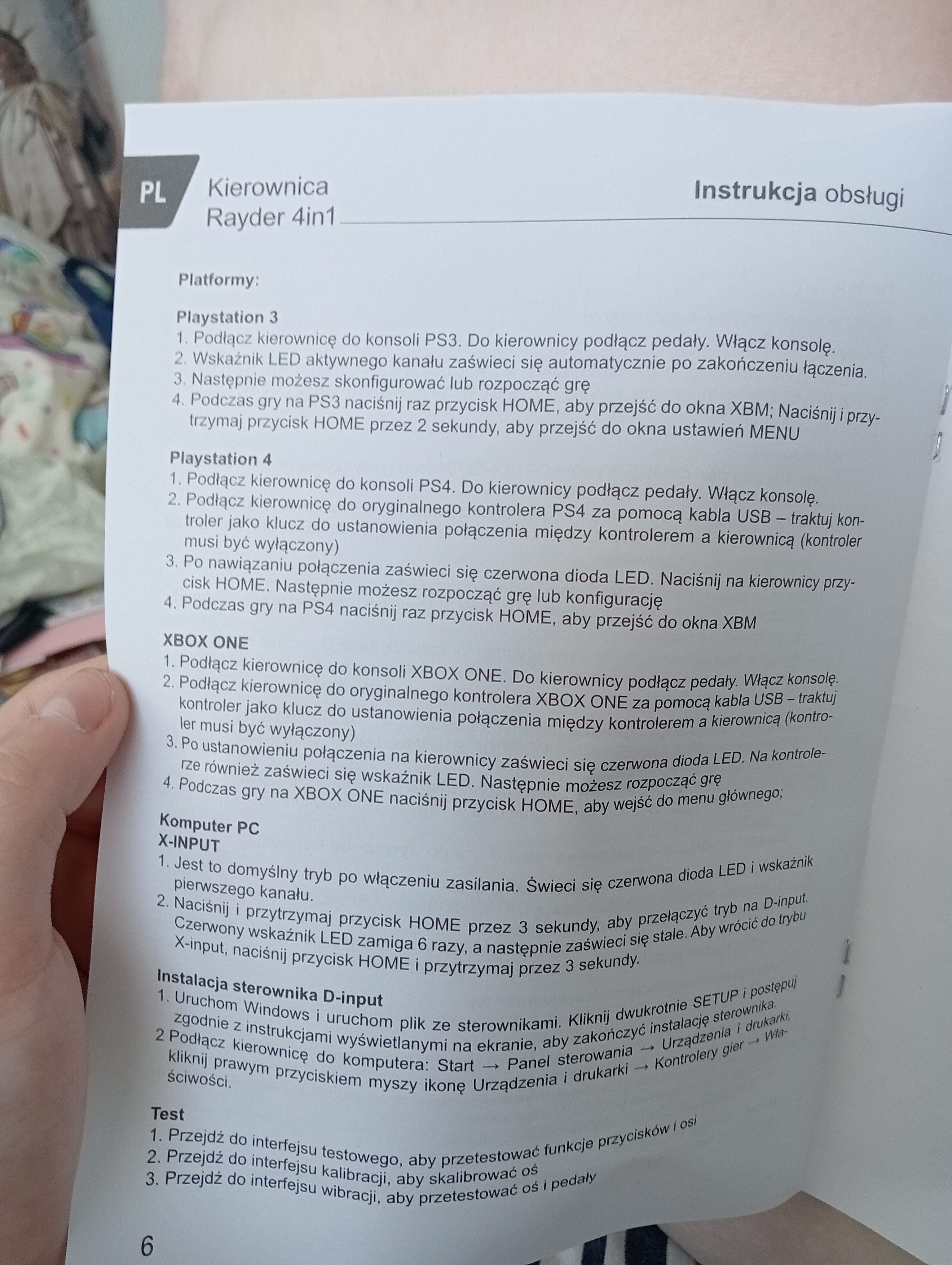 Konfiguracja kierownicy Tracer Rayder 4 in 1 - poszukiwane instrukcje