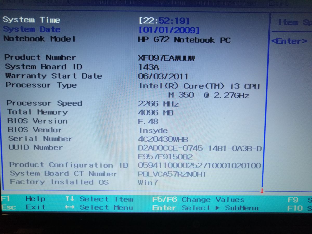 HP G72-B22EO nie wykrywa dysku HDD, brak napięcia na dysku