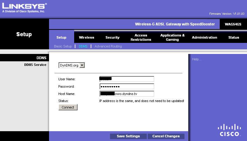 DVR Vtvision VTV b 1104 + Router Linksys WAG54GS-EU
