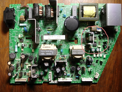 Telewizor Thomson 50DSZ644 - schemat zasilacza, brakujące elementy ...