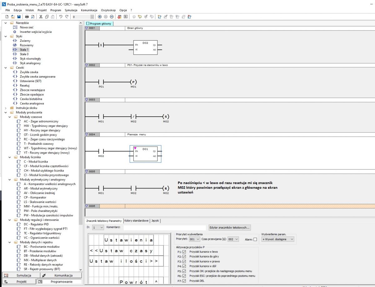 Jak zrobić menu na ekraniku EATON Easy E4 w Easy Soft 7
