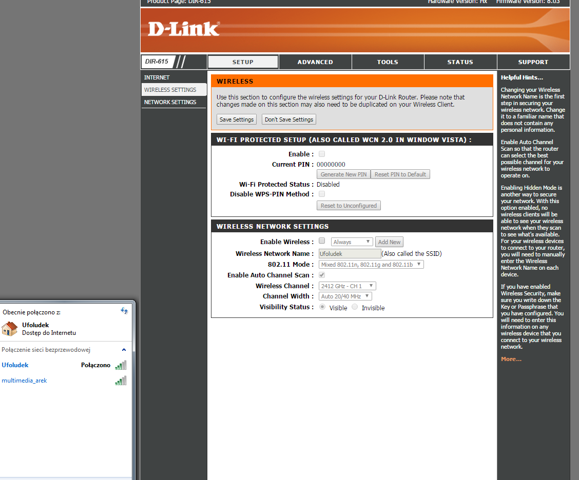 d-link dir-615 - wifi wyłączone w routerze lecz nadal działa