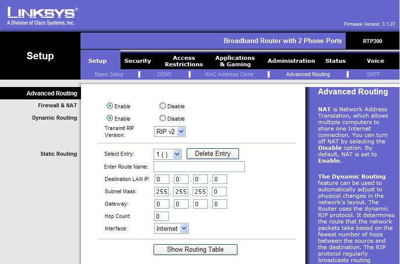 Prosze o sprawdzenie konfiguracji routera LINKSYS RTP300