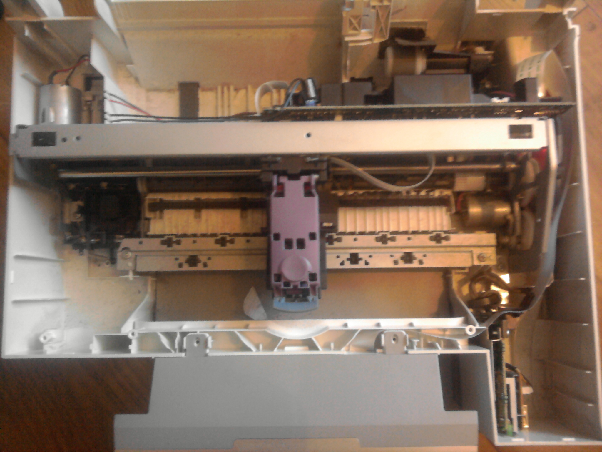 LEXMARK X3470 - Lokalizacja czujnika zamknięcia pokrywy po wymianie tuszu