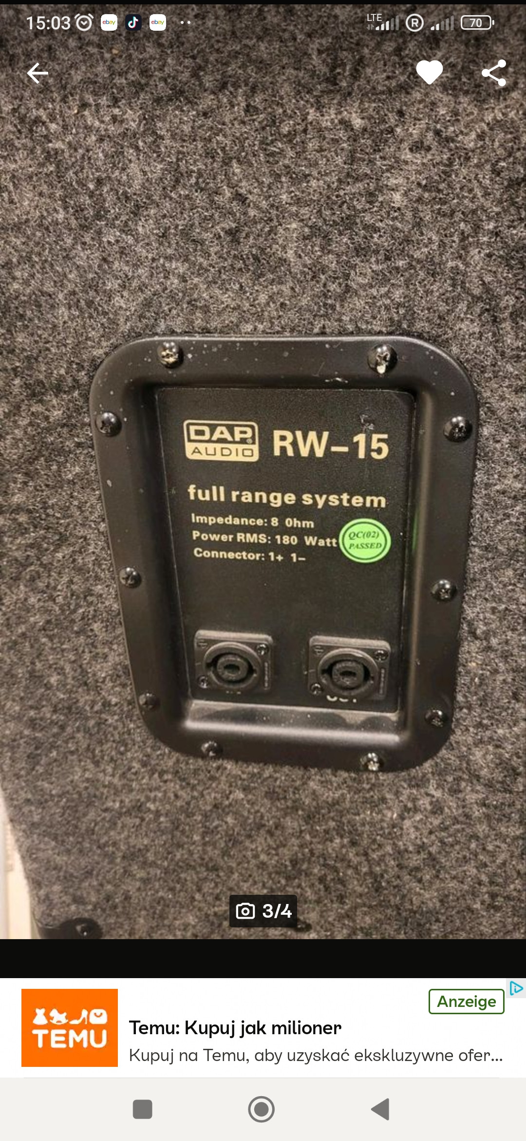 [Rozwiązano] Szukam danych do budowy skrzyni dla głośnika DAP Audio RW-15