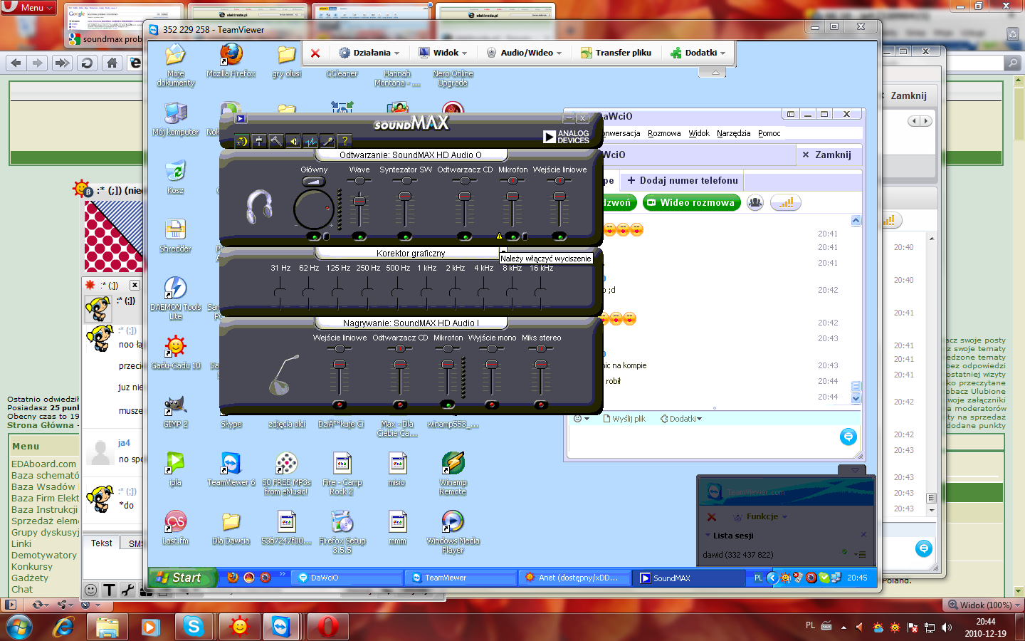 Jak zwiększyć głośność mikrofonu na sterowniku SoundMax?