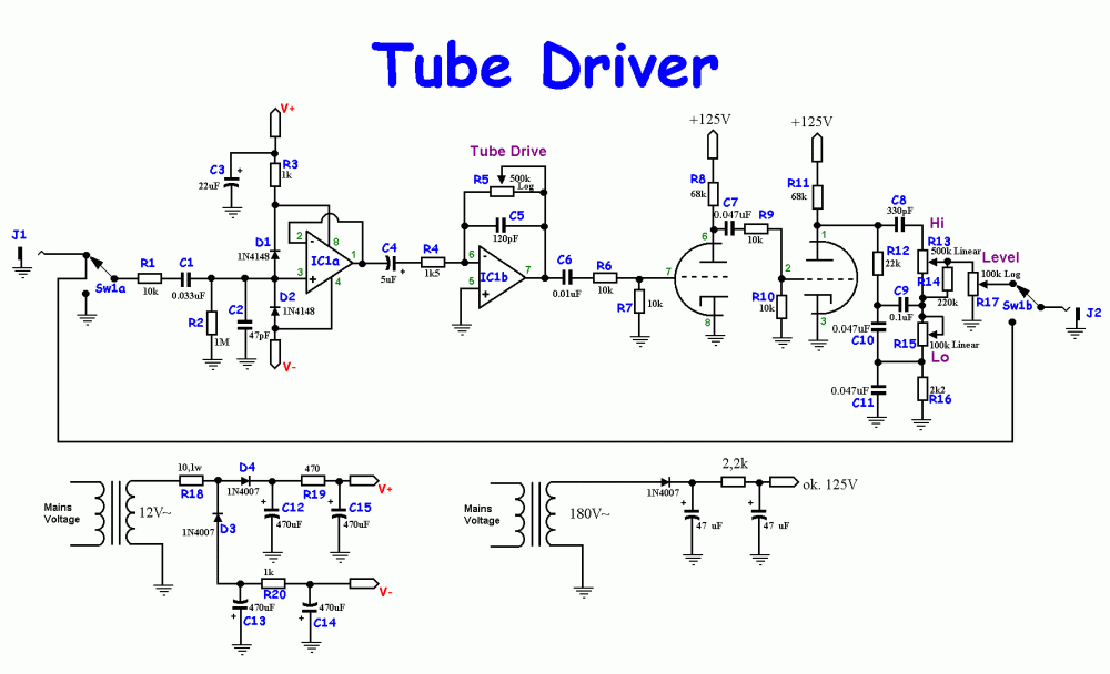 Tube Driver - modyfikacja przesteru dla cięższego brzmienia muzyki