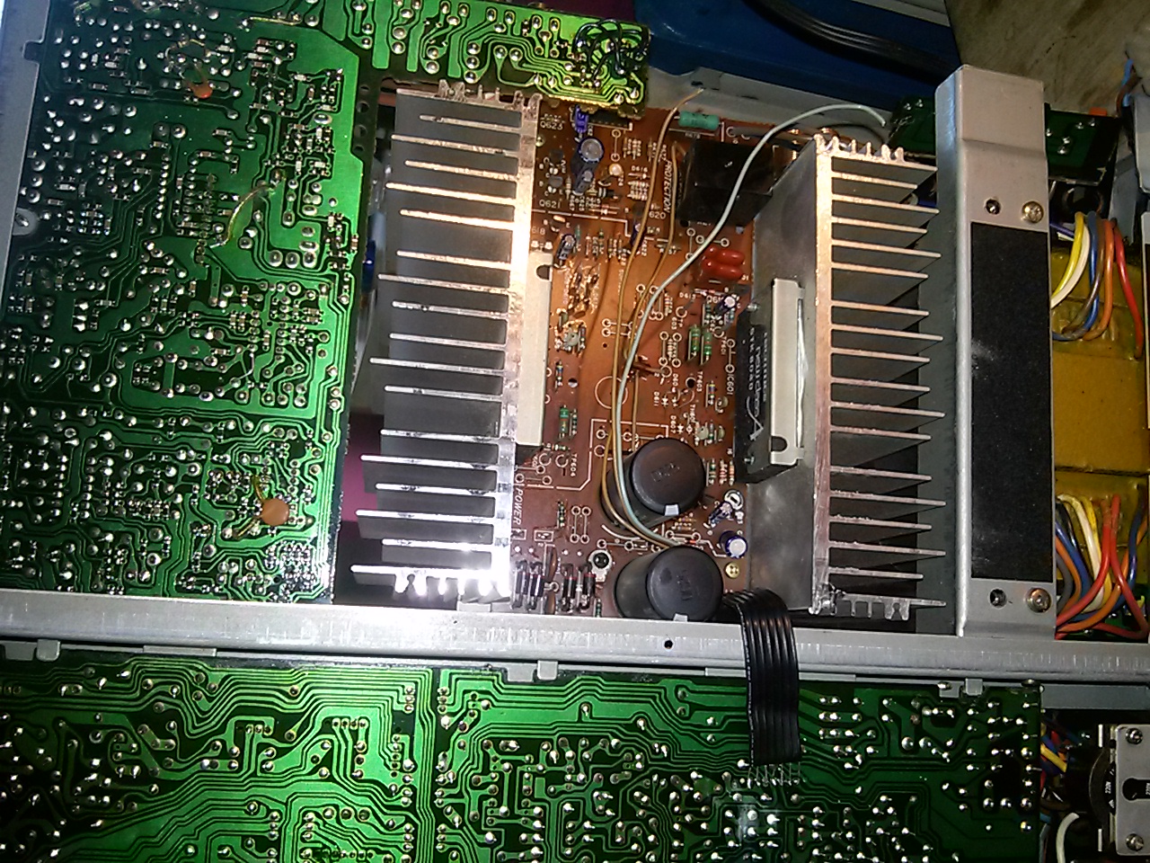 Technics sa-313 zdemolowany odłączenie moduł wzmacniacza