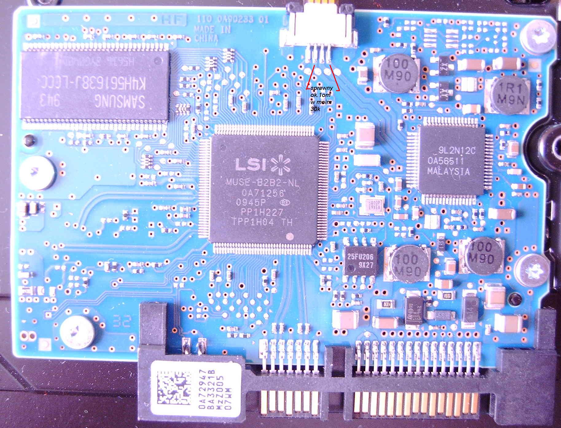 Hitachi 1TB 7K1000.C HDS721010CLA332 - brak reakcji, podejrzenie ...