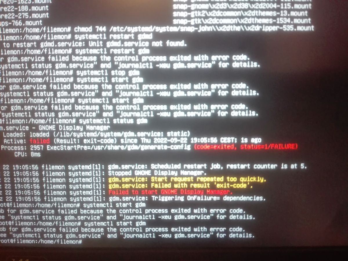 Ubuntu 22.04.1 LTS - długie czekanie na uruchomienie, rozwiązanie kwestii nieładującego się systemu