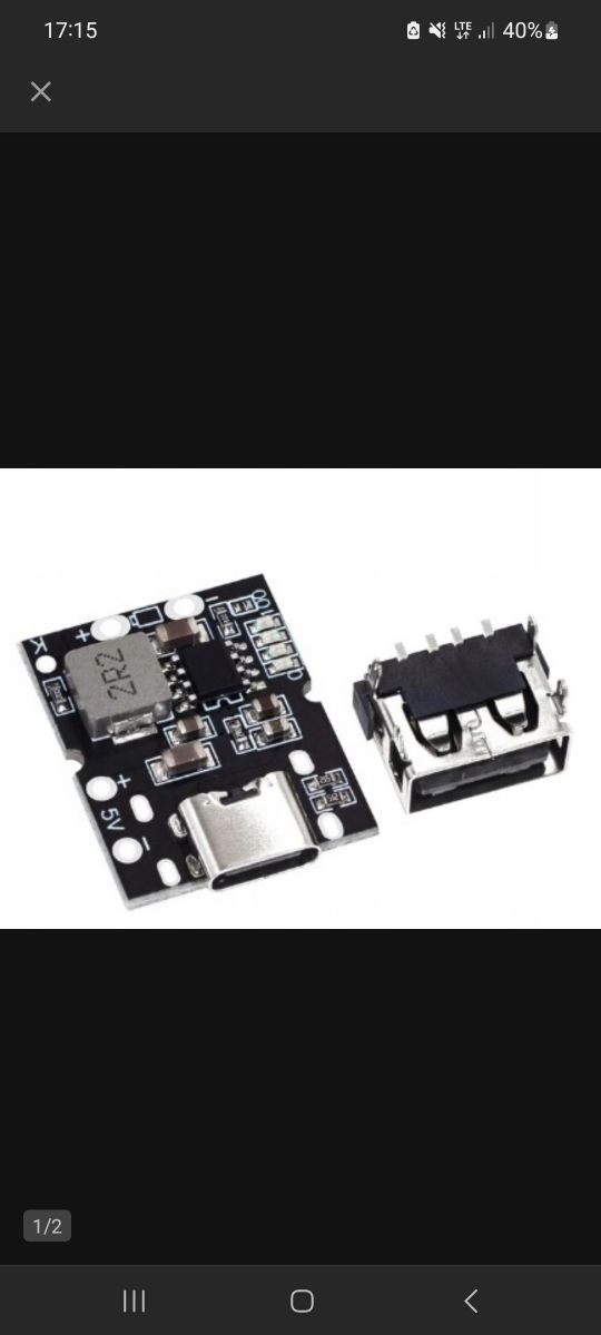 Powerbank DIY z drewnianą obudową, 80000 mAh, USB-C i USB, moduły 2x 2A ...