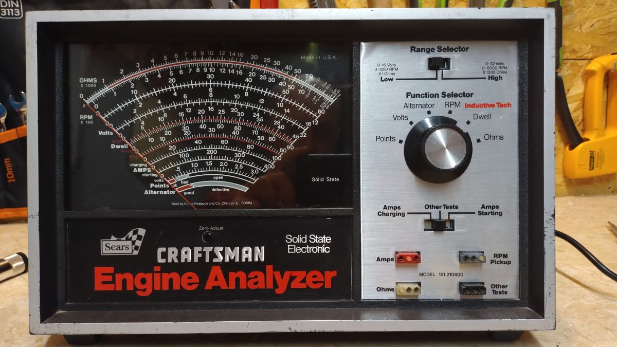 Uszkodzony omomierz w Craftsman Engine Analyzer 161.210400: błędne wskazania, brak schematu