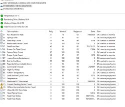 Current Pending Sector Count i Offline Uncorrectable Sector Count w SMART