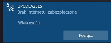 [Rozwiązano] UPC Internet - WiFi działa, brak dostępu do internetu, na ...
