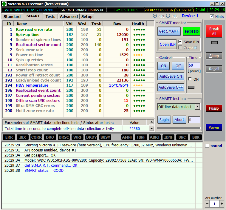 WD Caviar Black 1,5TB - Current Pending Sector Count i Uncorrectable ...
