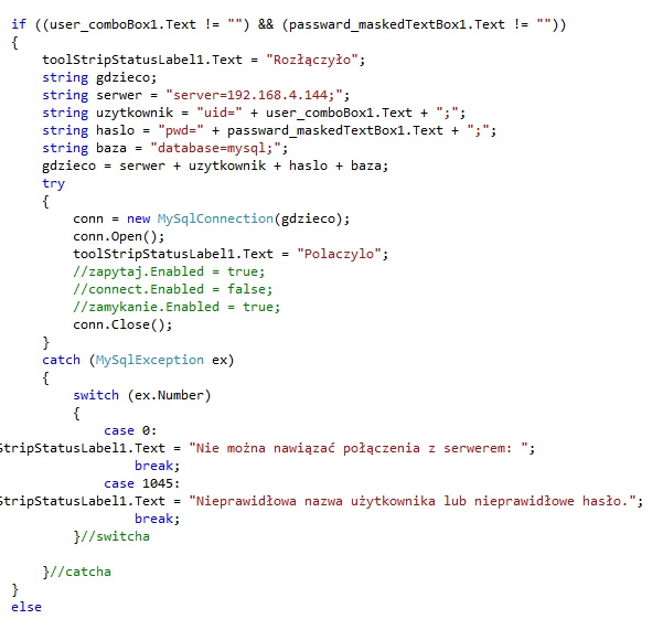 Błąd połączenia z bazą MySQL z innego komputera - jak rozwiązać?