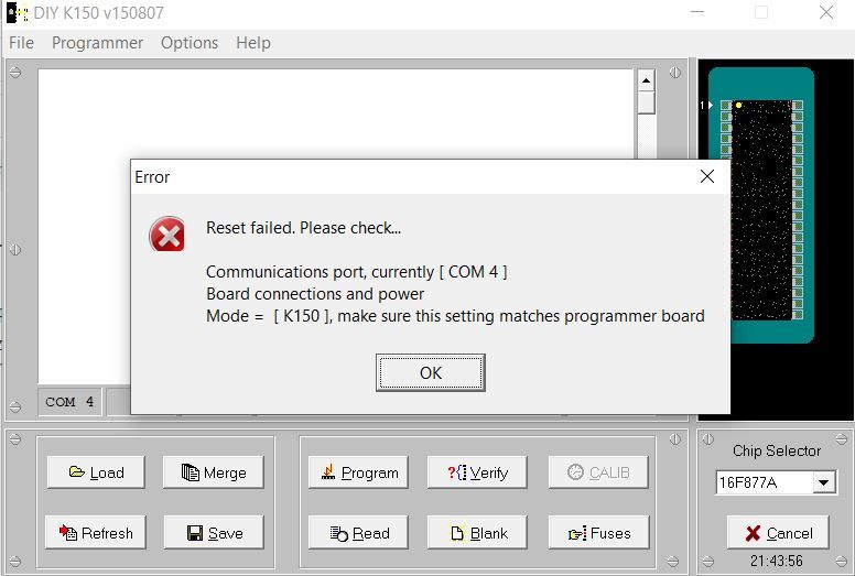 Programator PIC K150: Jak poprawnie odczytać wsad z MCU PIC18F877A na ...