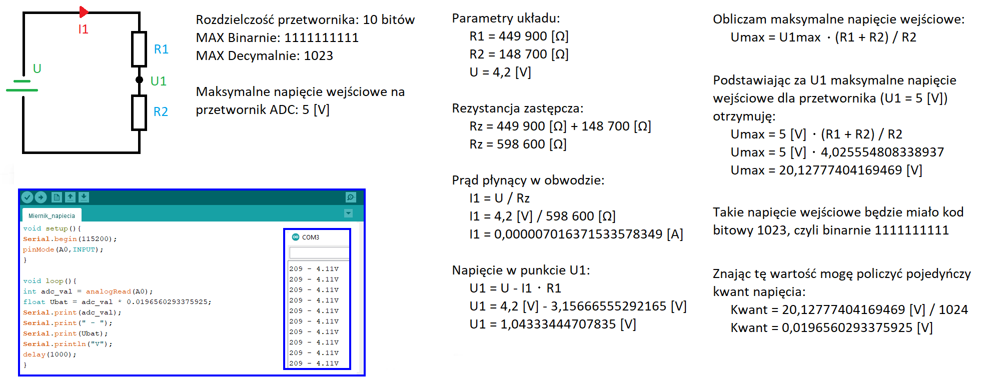 Niespodziewane działanie przetwornika ADC w Arduino Uno według artykułu SQ9MDD