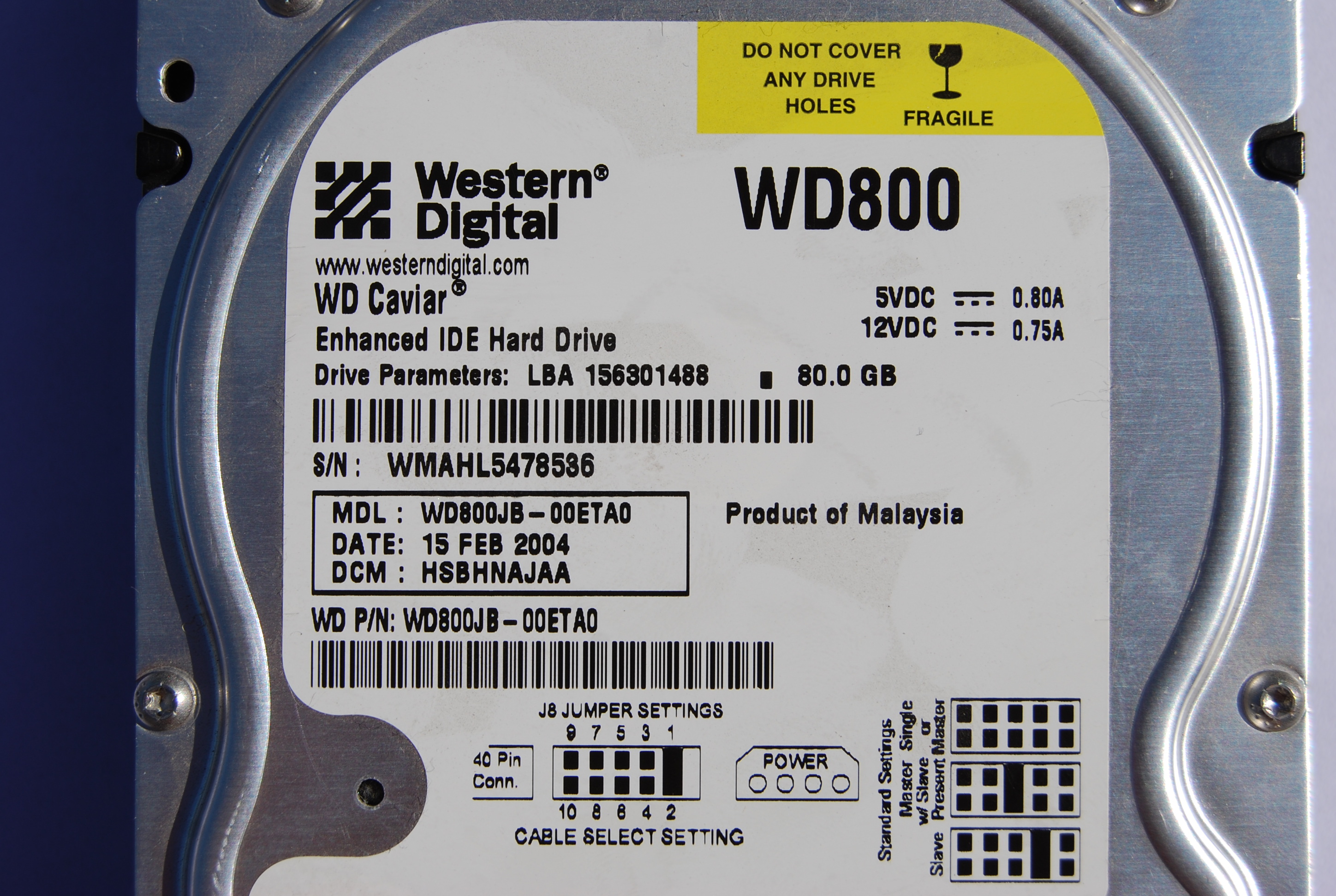 Czy wymiana elektroniki w dysku WD Caviar WD800 przywróci dostęp do danych?