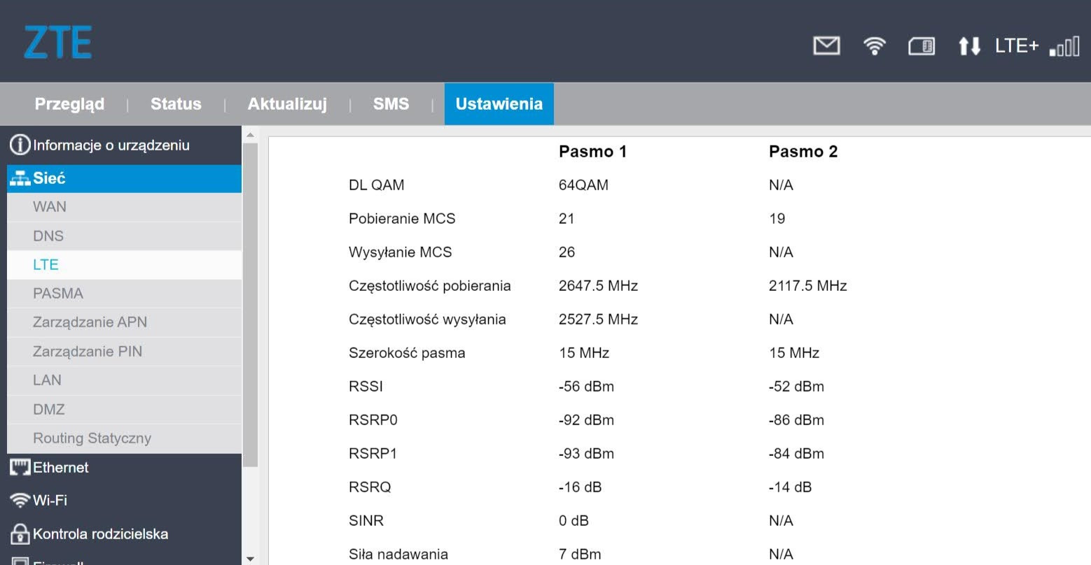 New ZTE equipment in the PLAY offer, MF258K - elektroda.com