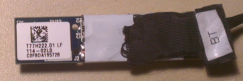 Acer Aspire 5830TG - Kolejność kolorów kabelków modułu Bluetooth Atheros