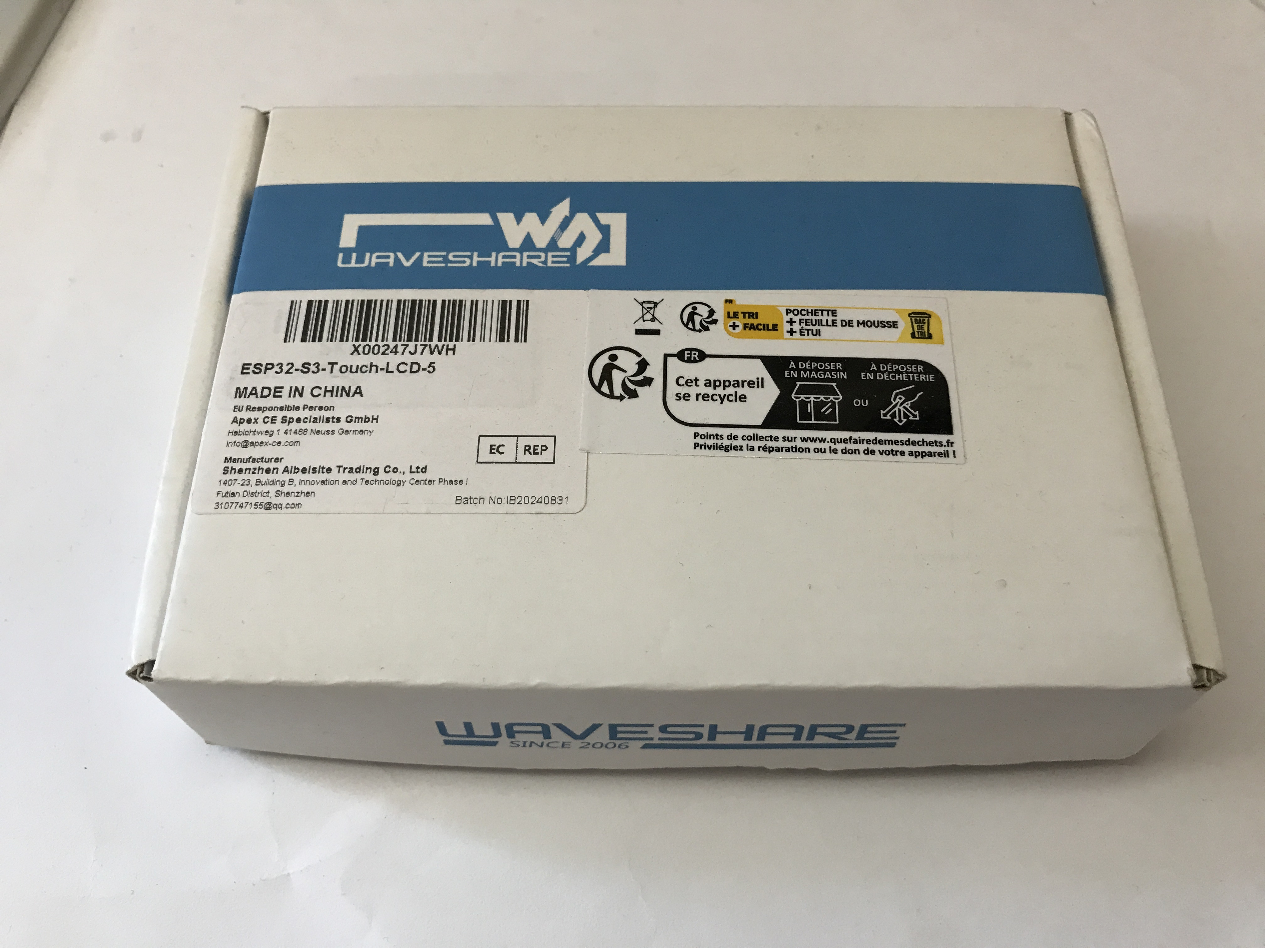 Waveshare ESP32-S3-Touch-LCD-5 - Wi-Fi, BLE, CAN, RS485 and 800x480 ...