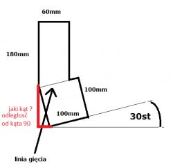 Pomoc w zwymiarowaniu i wycięciu elementu z blachy 2mm: widok z góry ...