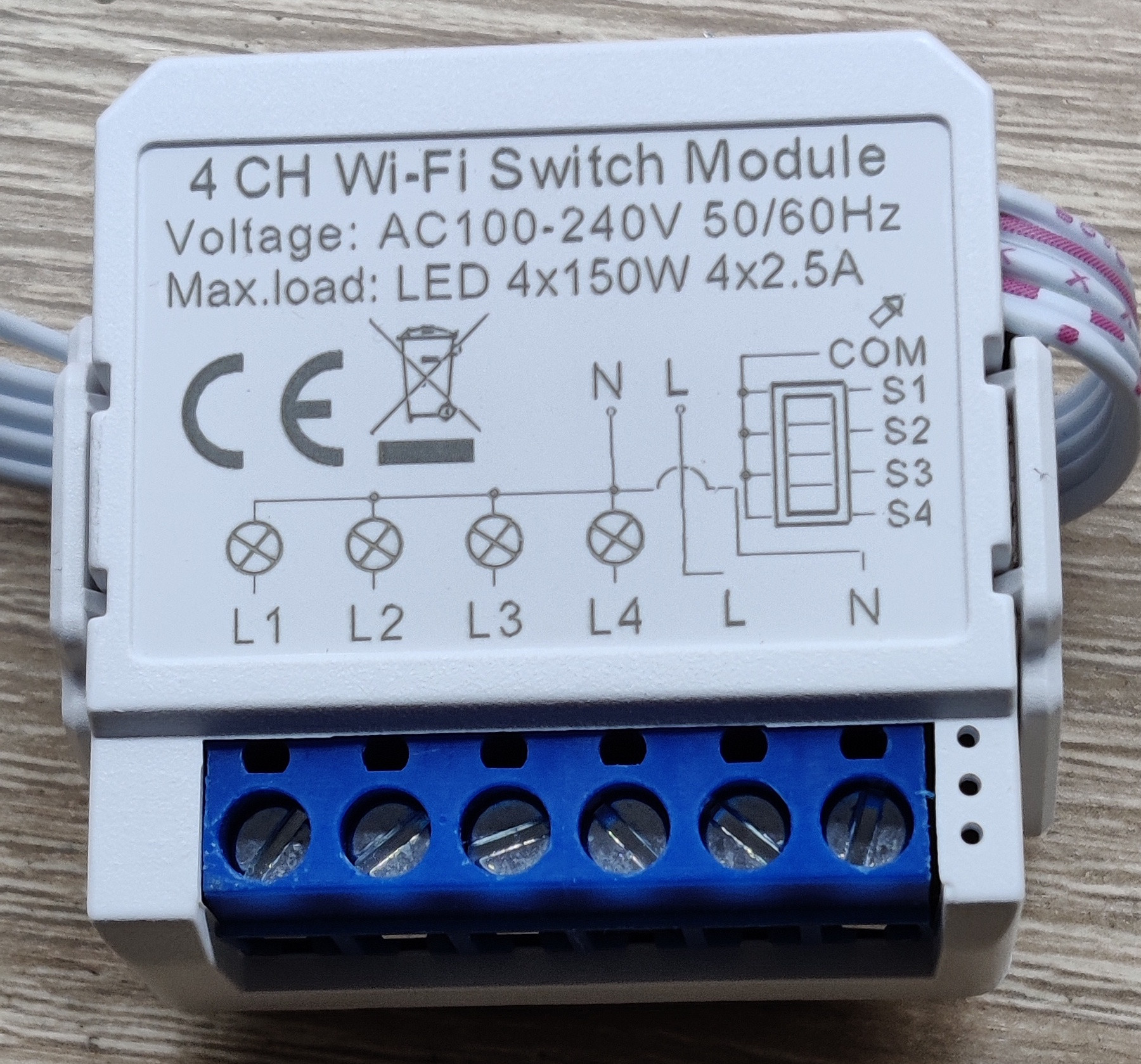 [CBU/BK7231N] AVATTO WSM16-W4 4-Gang WiFi Relay Module teardown and ...