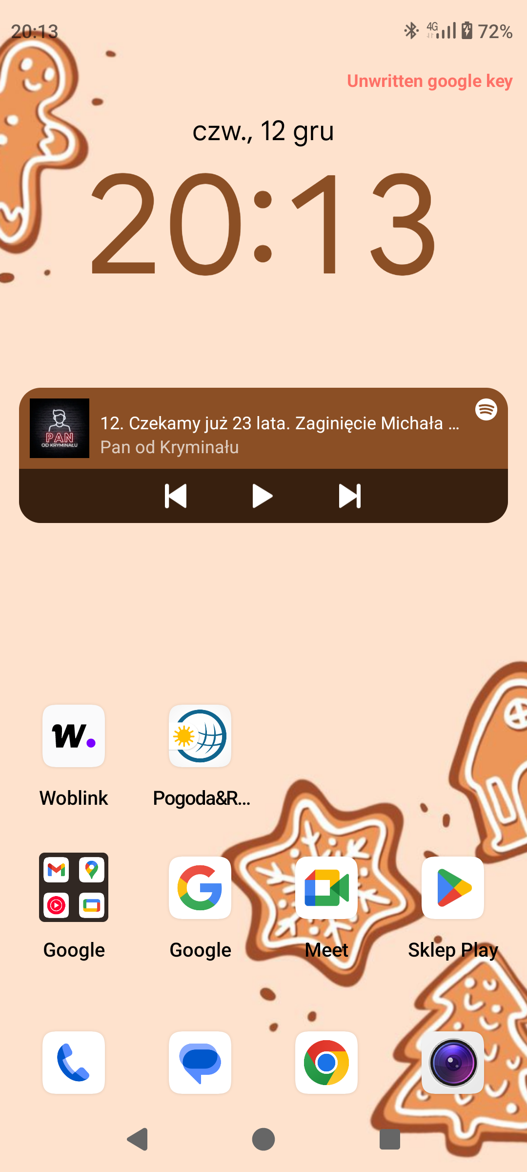 Komunikat Unwritten google key po restarcie telefonu - jak usunąć?