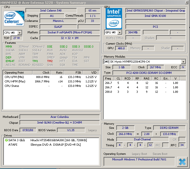 [Rozwiązano] Socket 479 mPGA nie uruchamia Intel Core 2 Duo T7400 ...