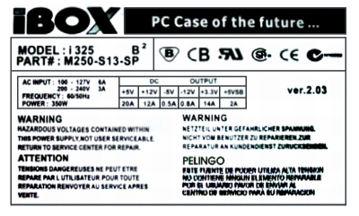 iBOX model: i325 B2 M250-S13-SP _V.2.03 (20A_12A_14A)