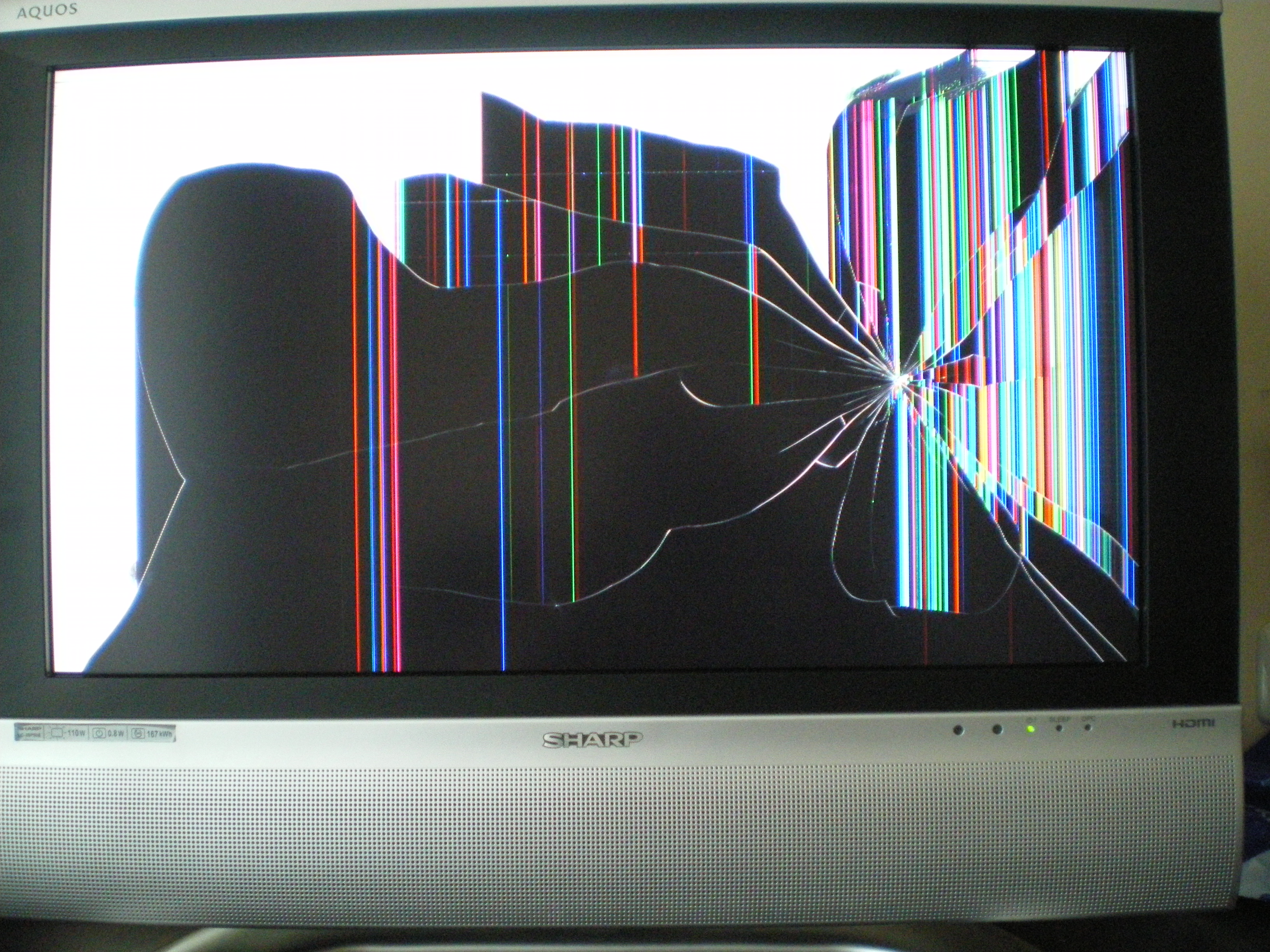 Sharp LC-26P50E - identyfikacja uszkodzenia matrycy