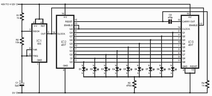 Przegrzewanie się układu IC1 555 w linijce świetlnej - schematy i ...