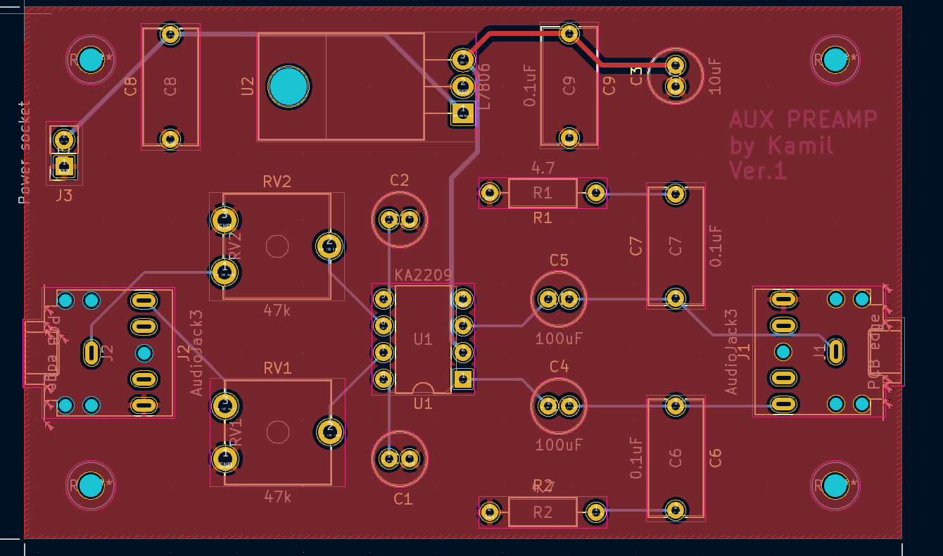 Projekt wzmacniacza audio na KA2209 - prośba o ocenę
