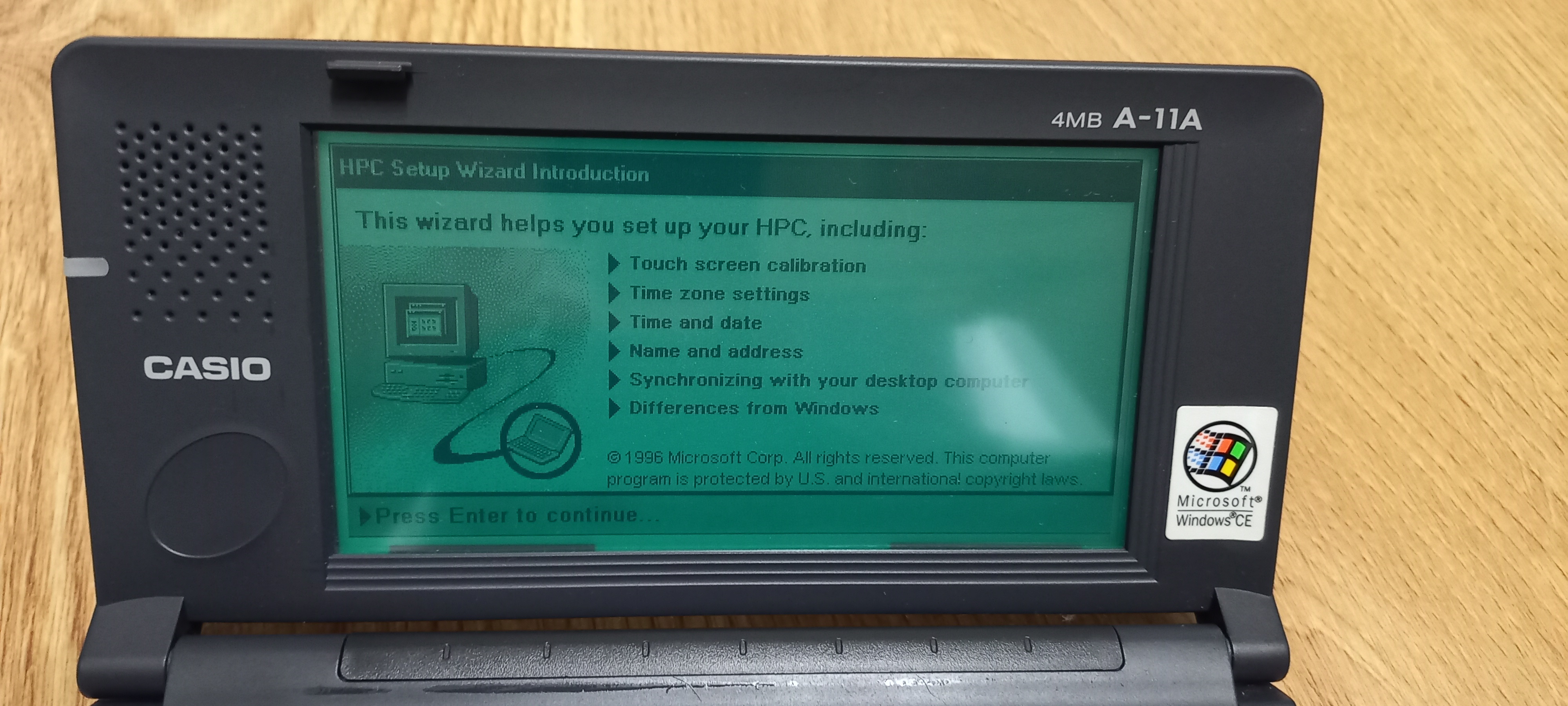 Weryfikacja autentyczności i ocena stanu palmtopa Casio Cassiopeia A-11A