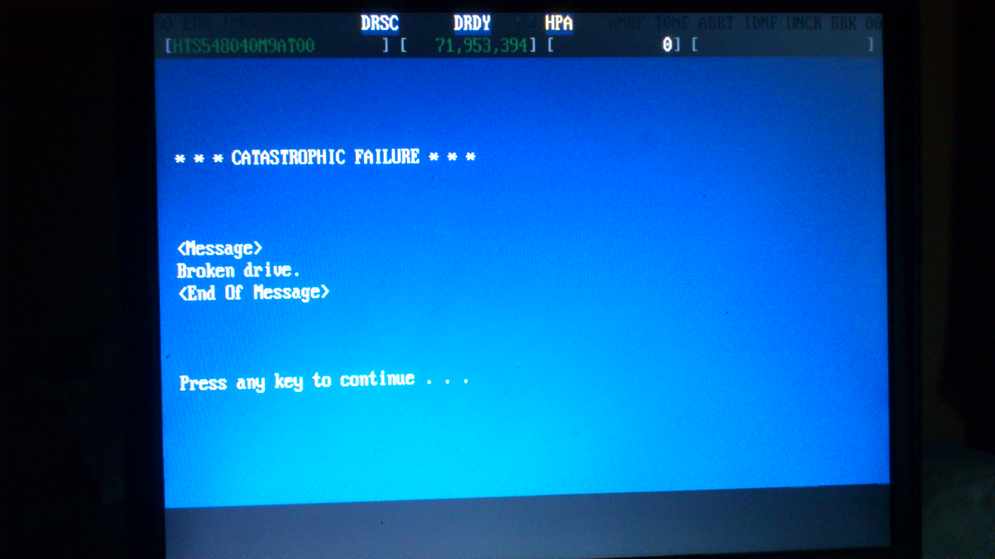 Thinkpad T40p - Blue Screen po kopiowaniu plików z dysku zewnętrznego