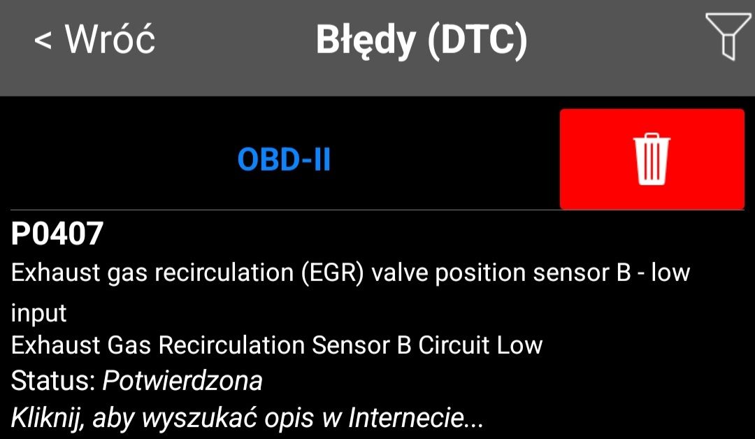 Golf 6 1.6 TDI - błąd EGR, tryb awaryjny, możliwa usterka silniczka EGR?